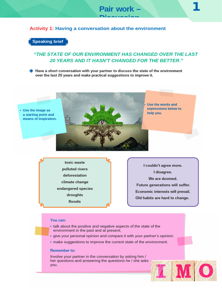 Enga11 Unit1 Pair Work Discussion | PDF
