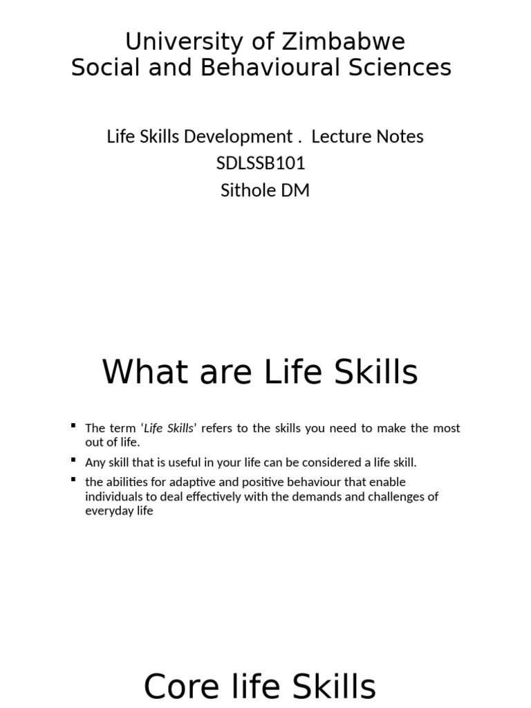 Life Skills Development | PDF | Life Skills | Skill
