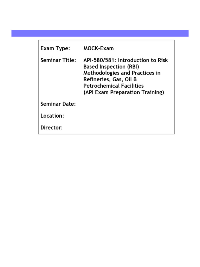 Rbi 580 Qa | PDF | Risk | Reliability Engineering