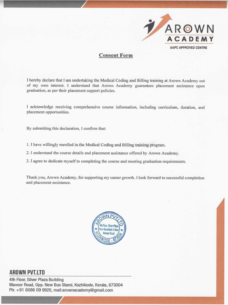 Student Consent Form MC | PDF