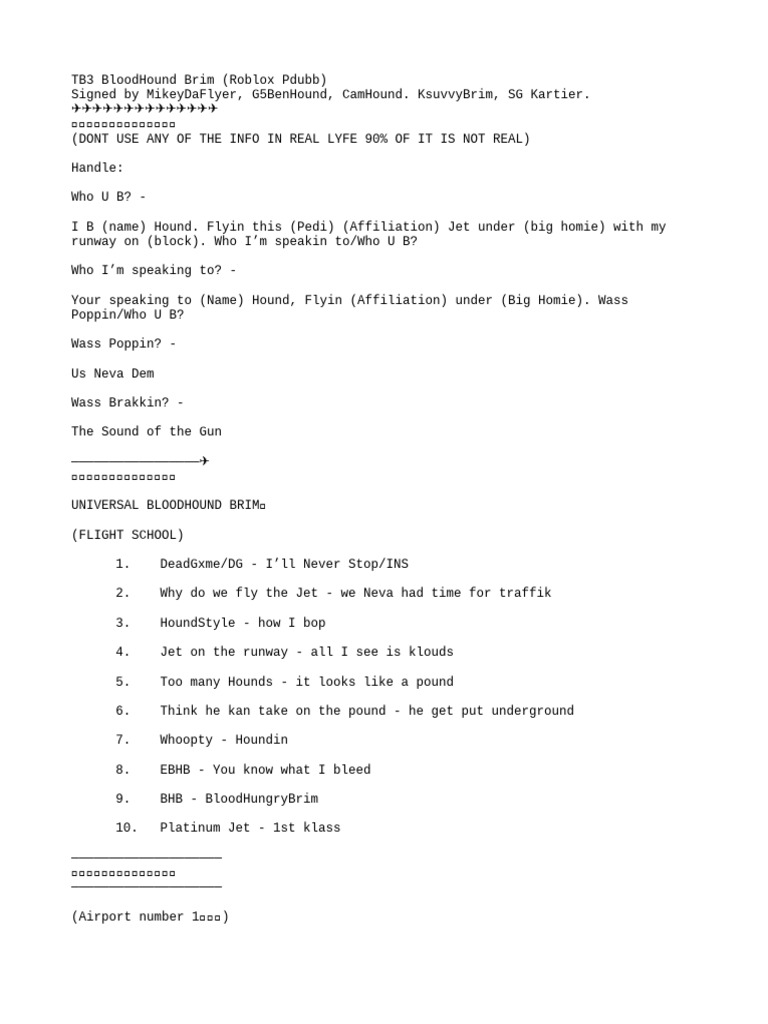TB3 BloodHound Brim Overview | PDF