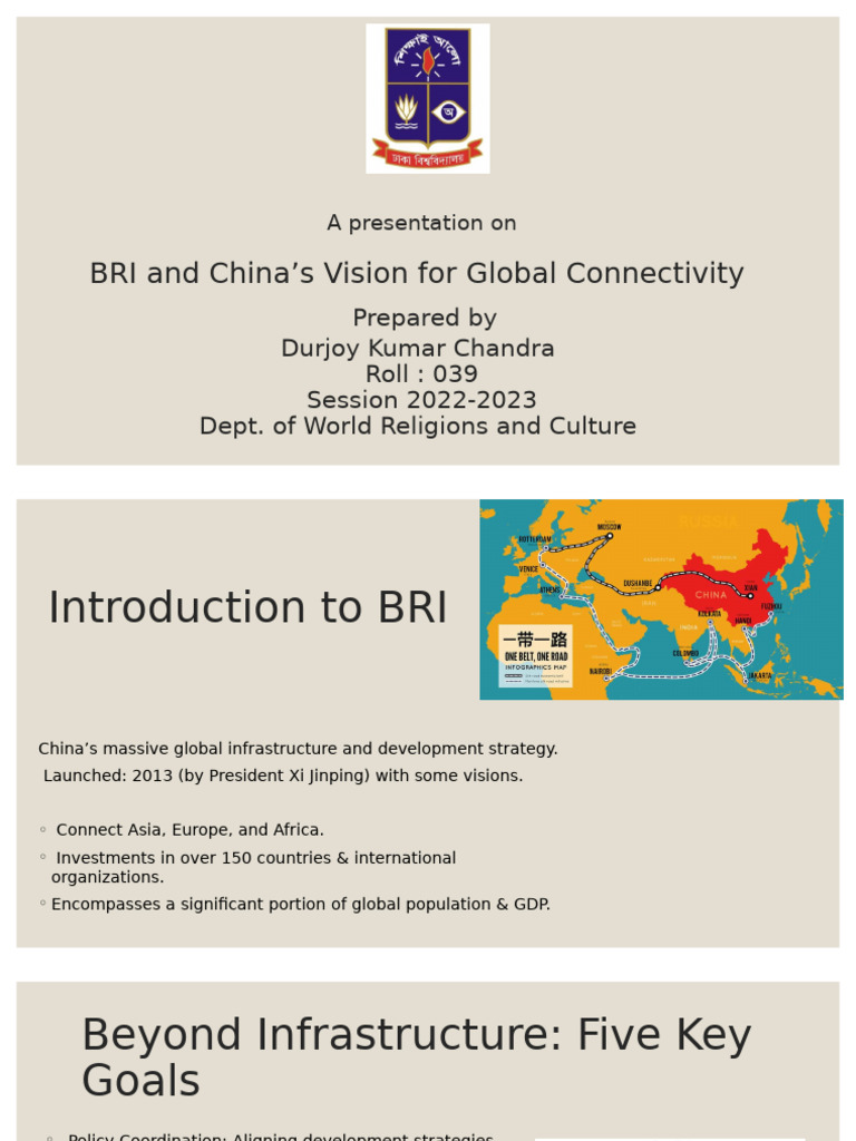 BRI and China's Vision For Global Connectivity | PDF