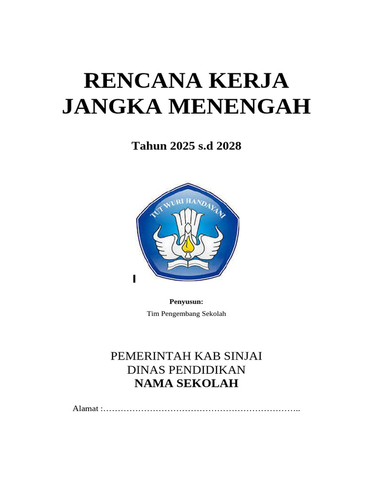 Contoh RKJM SD 2025-2028 Terbaru | PDF