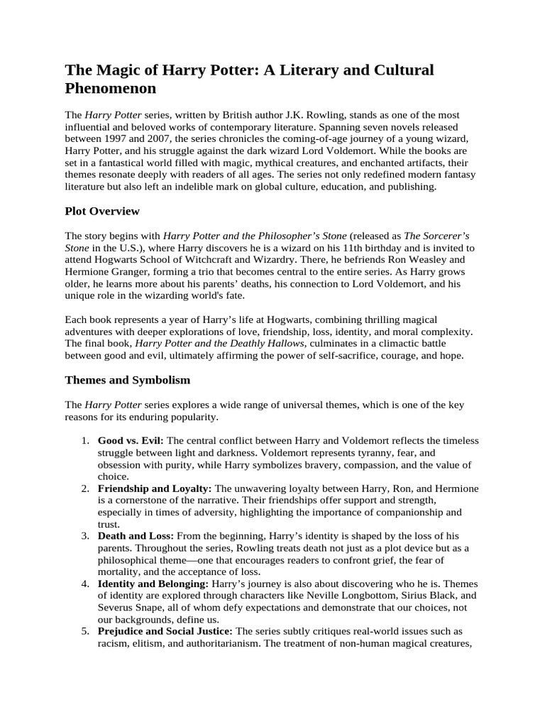 The Magic of Harry Potter | PDF | Magician (Fantasy) | Harry Potter