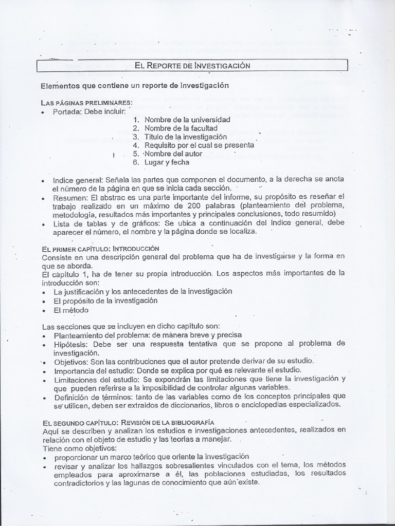 Partes de La Investigacion y Explicaciones | PDF