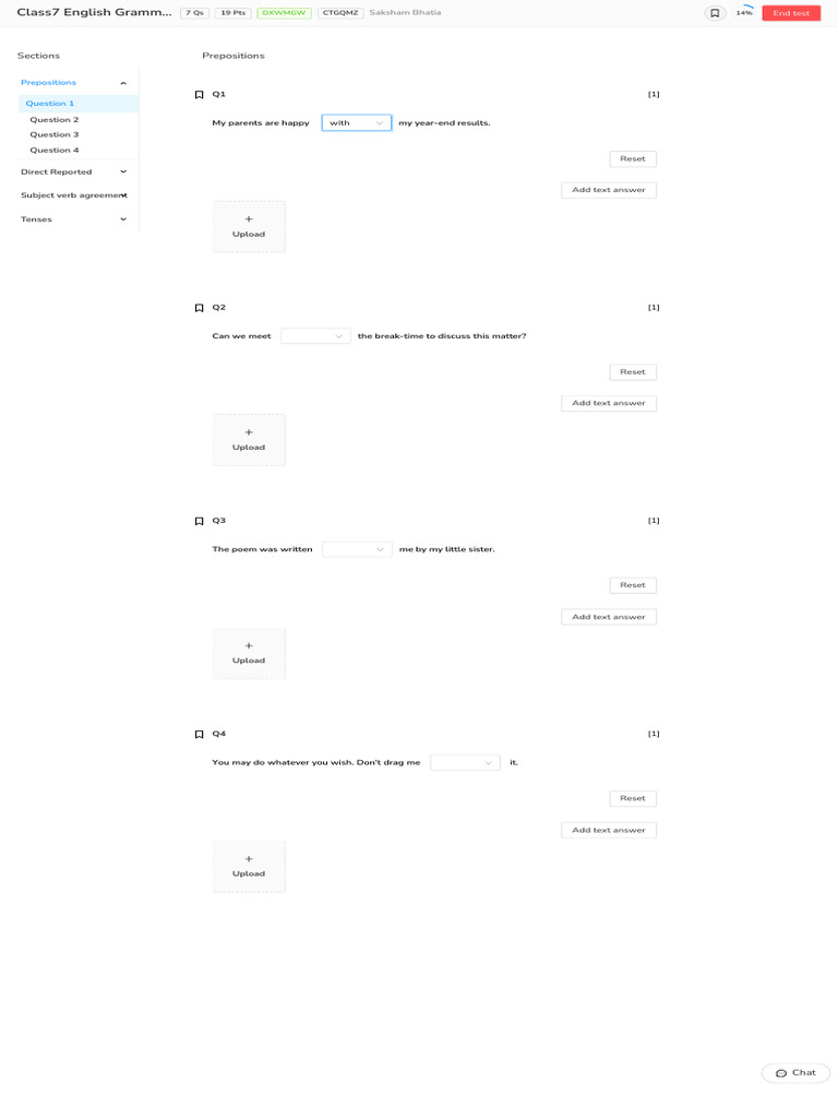 Prepositions Assessment for Students | PDF
