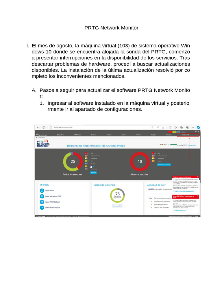 Actualización de PRTG Network Monitor | PDF