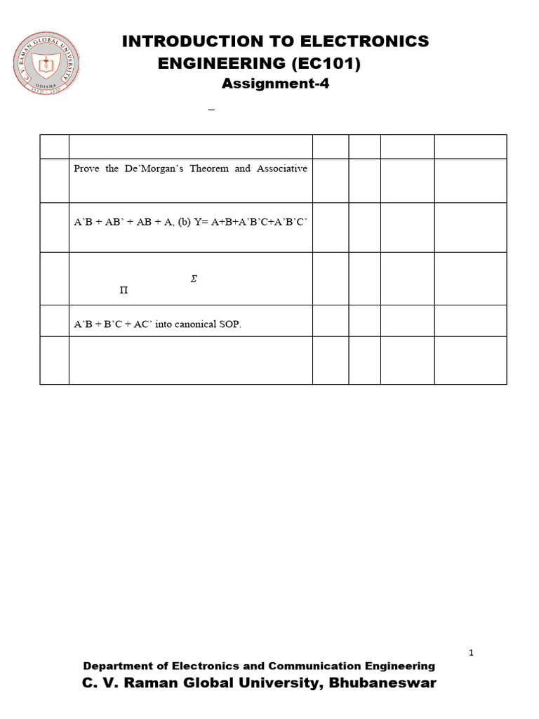 Assignment 4 IEE EC101 | PDF