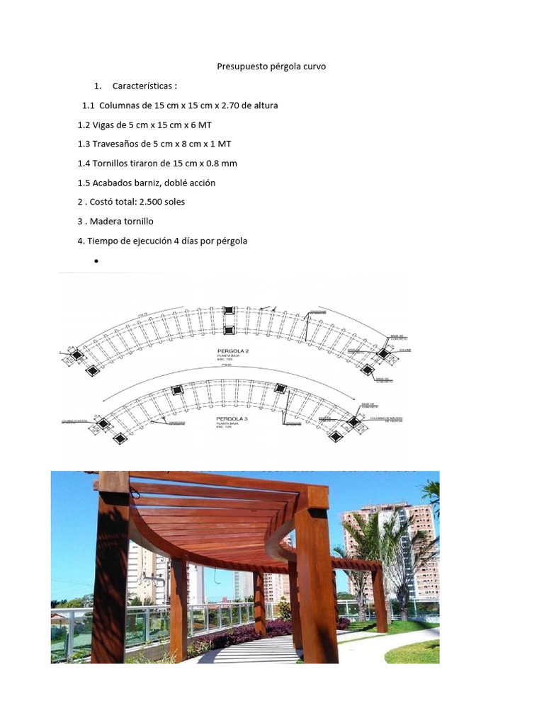 Pergola Curvo 25 ° | PDF