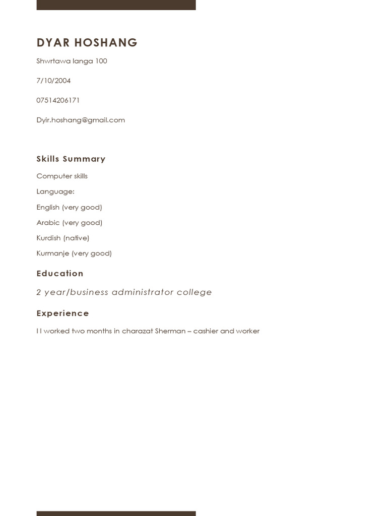 Work CV | PDF