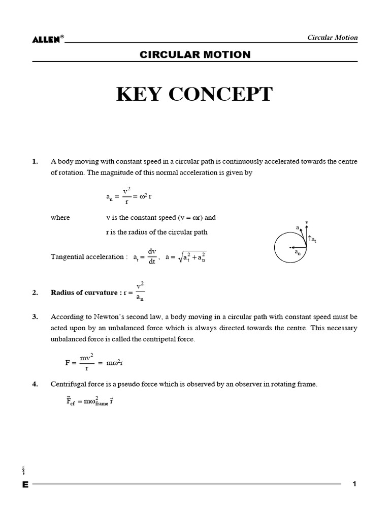 Understanding Circular Motion Concepts | PDF | Acceleration | Classical ...