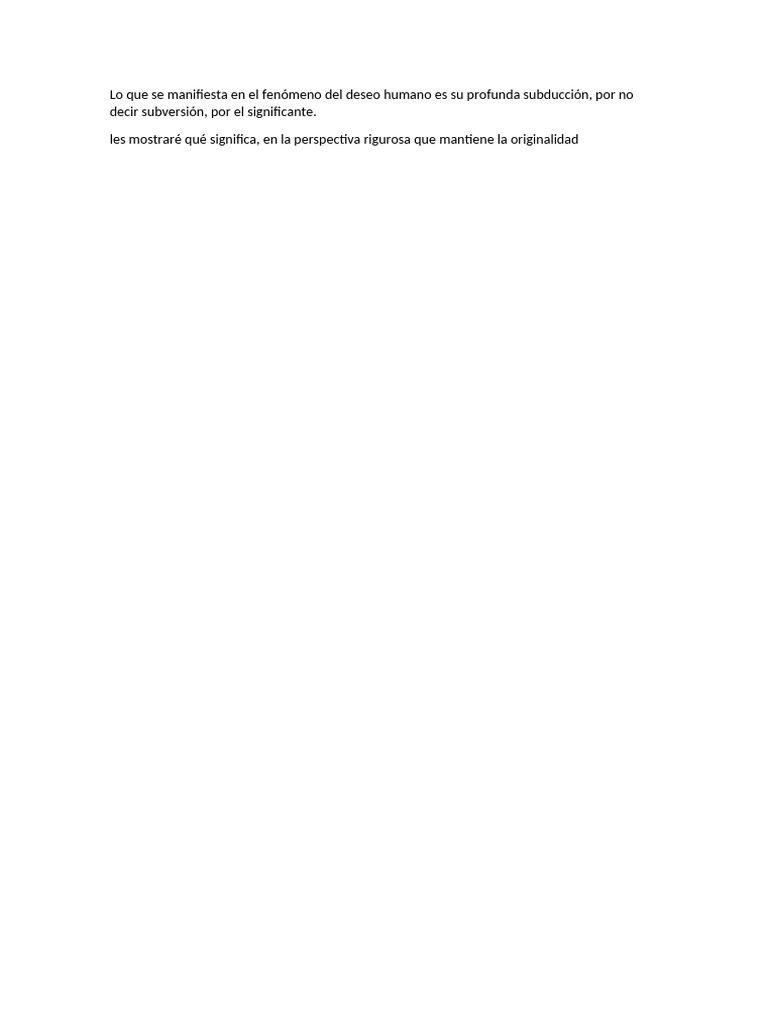 Lo Que Se Manifiesta en El Fenómeno Del Deseo Humano Es Su Profunda ...