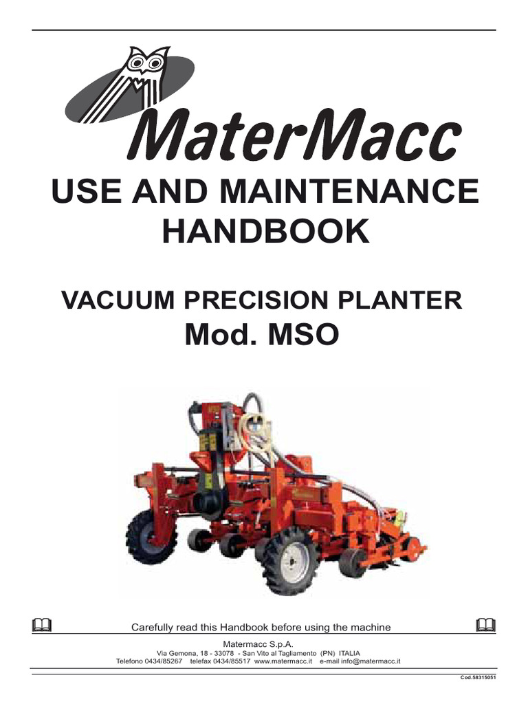 Mater Macc Mso | PDF | Tractor | Machines