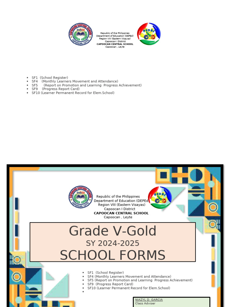 Cover Page School Forms | PDF