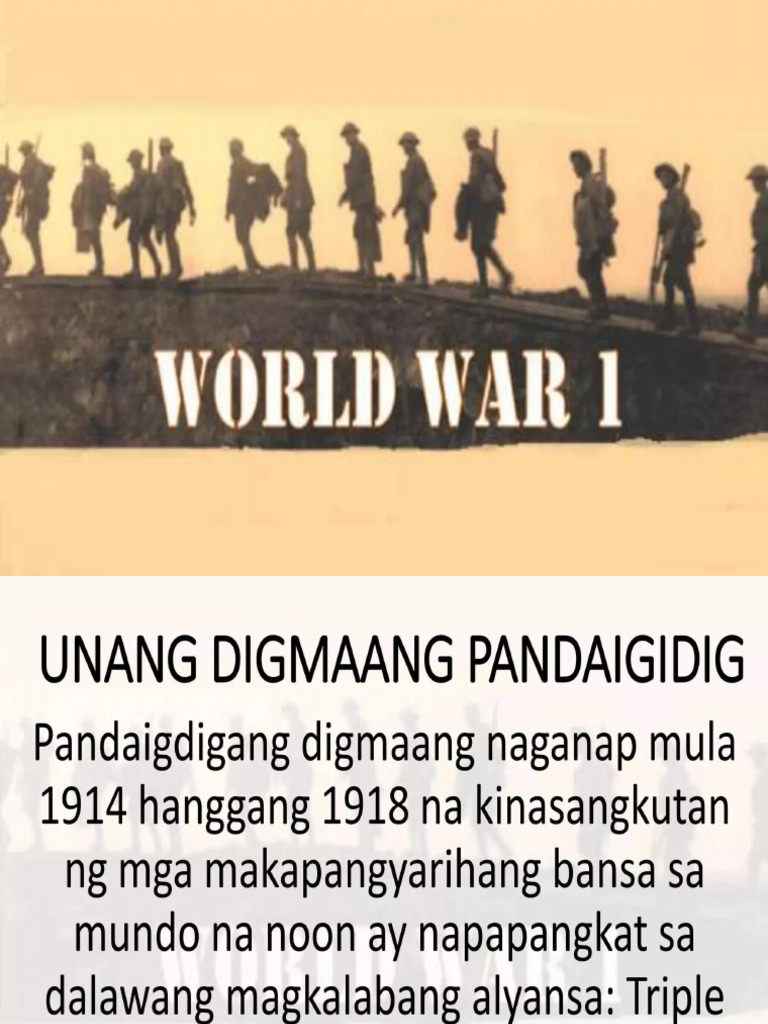 Unang Digmaang Pandaigdig | PDF
