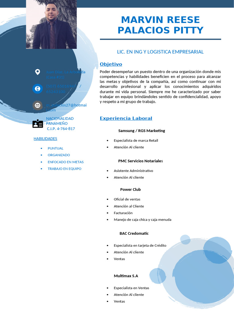 CV Act de Marvin Palacios 2025 | PDF