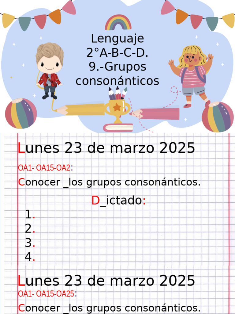 9 Grupos Consonanticos | PDF