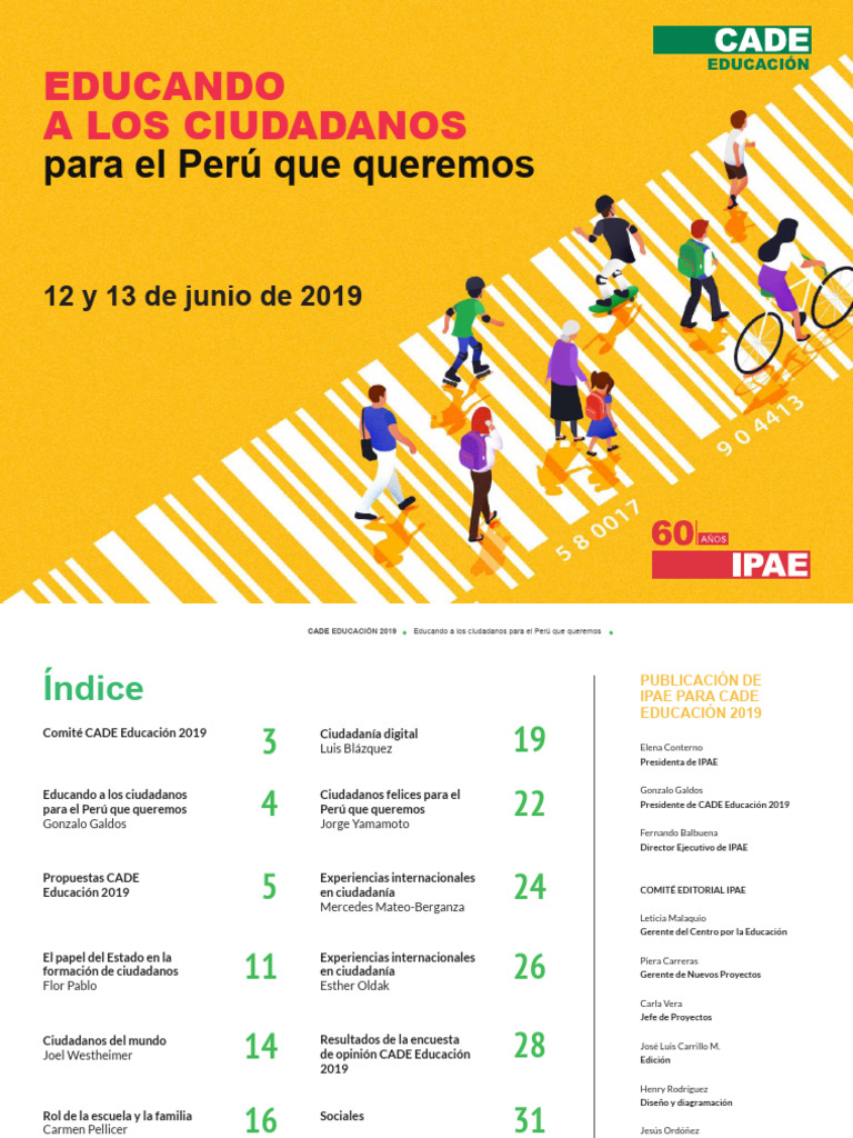 Educando A Los Ciudadanos Del Perú Que Queremos CADE | PDF | Perú | Democracia