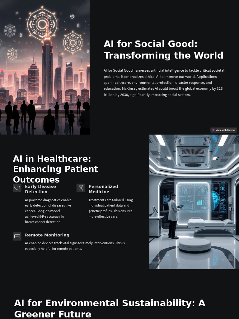 AI For Social Good Transforming The World | PDF | Artificial Intelligence | Intelligence (AI ...