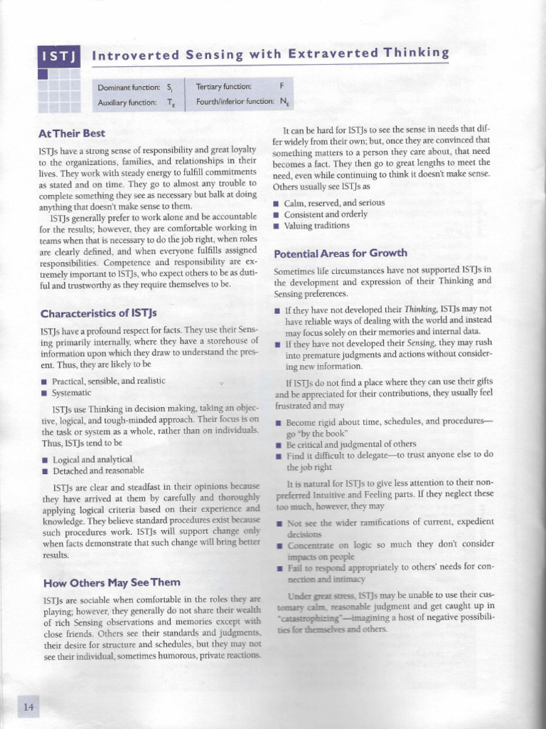 ISTJ Overview | PDF