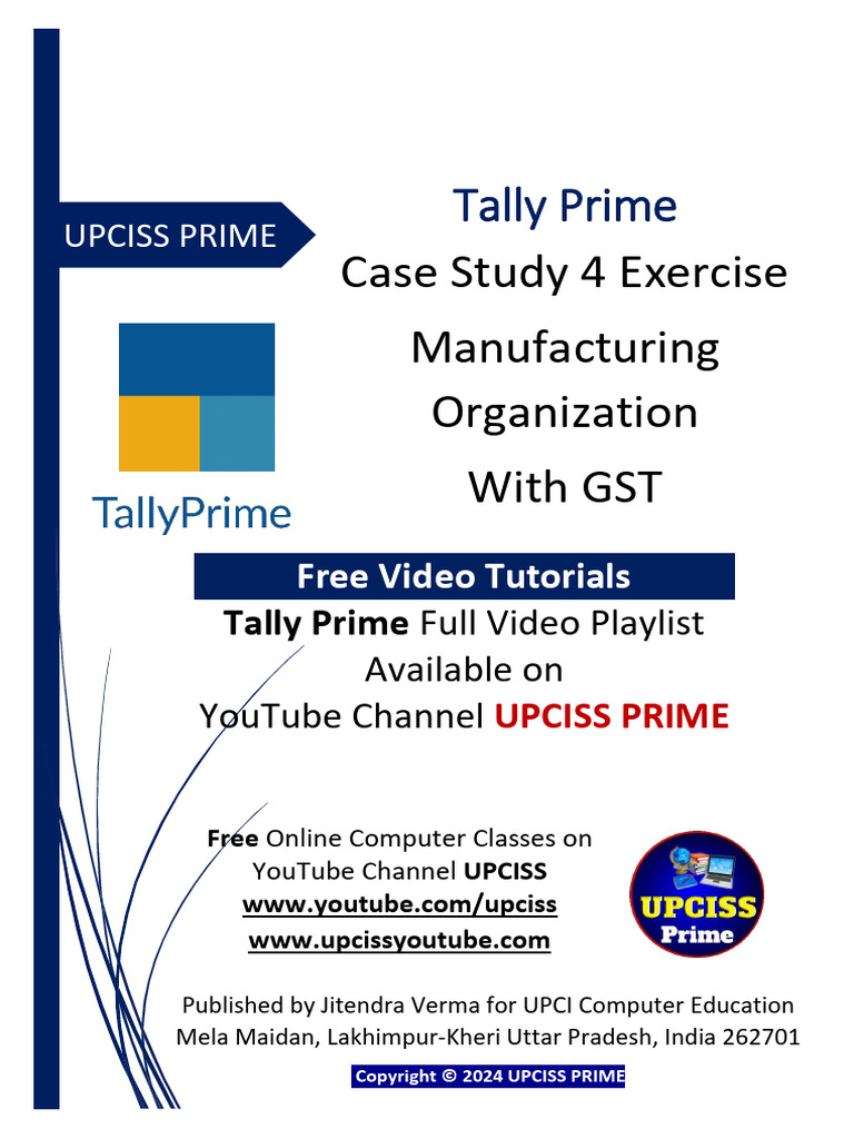 Case Study 4 Tally Prime Exercise | PDF | Value Added Tax | Computer Hardware