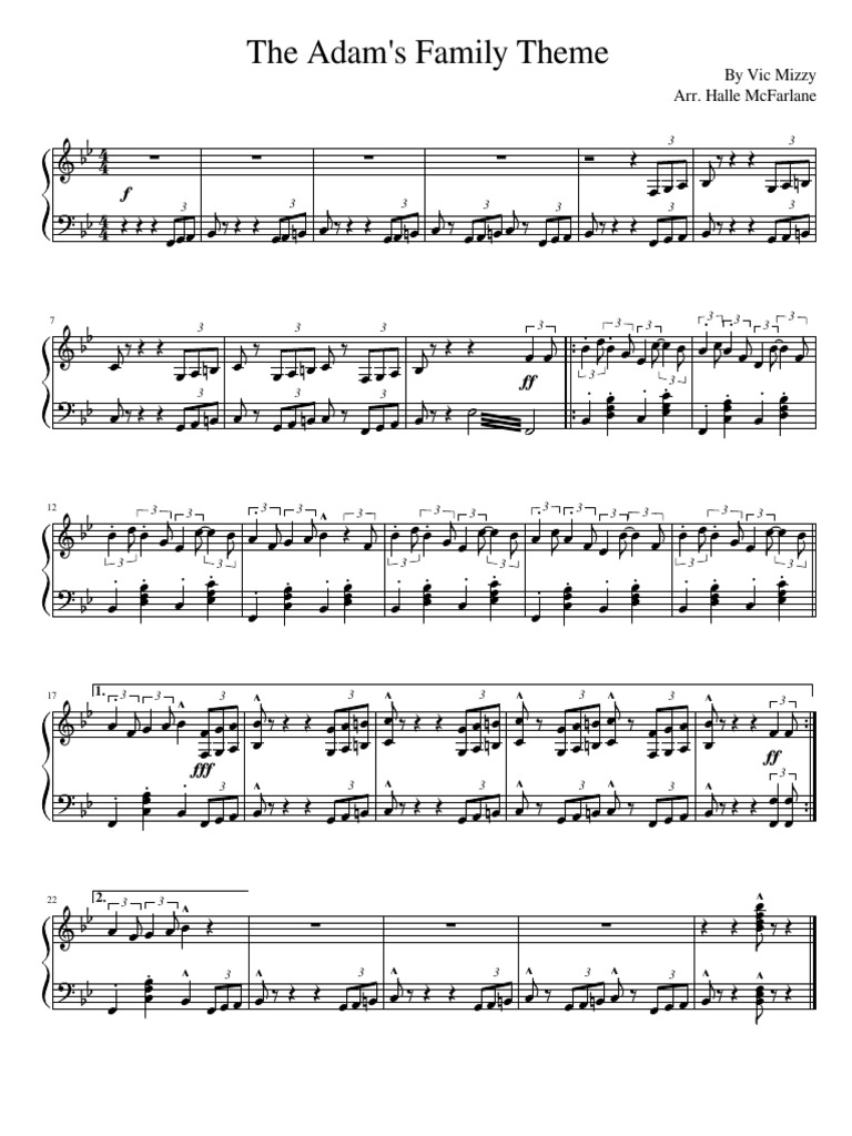 07 Adams Family - Theme Song | PDF