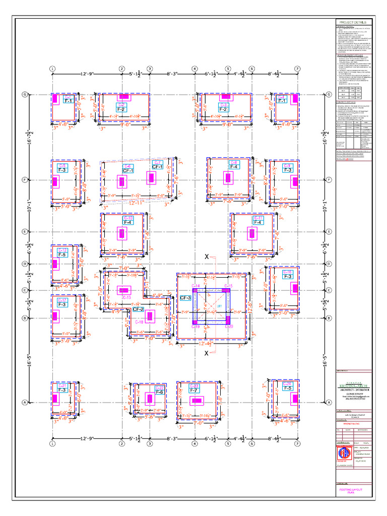 Footing Layout Plan | PDF