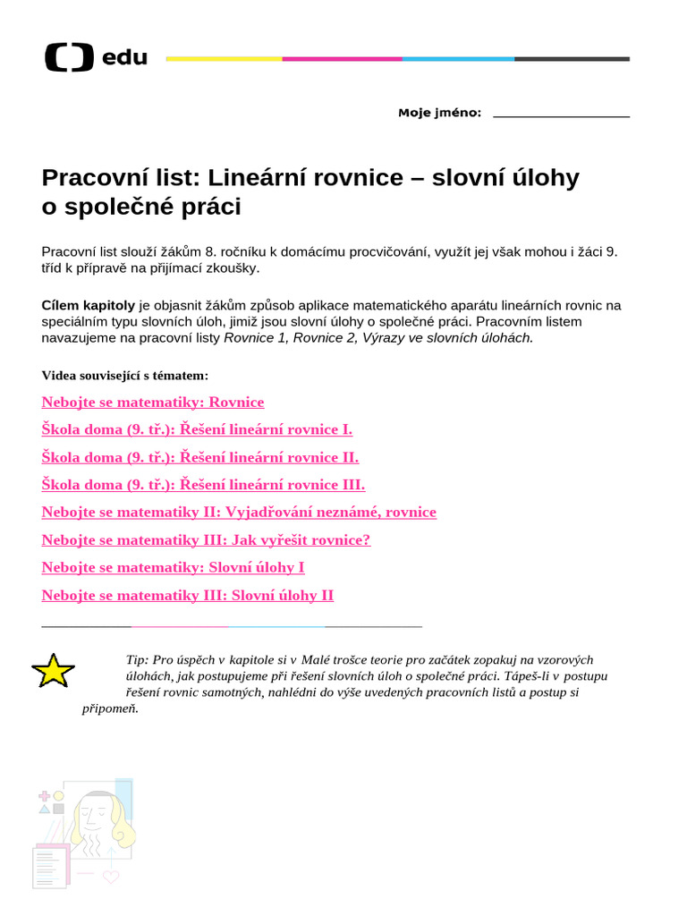 Slovni Ulohy o Spolecne Praci | PDF