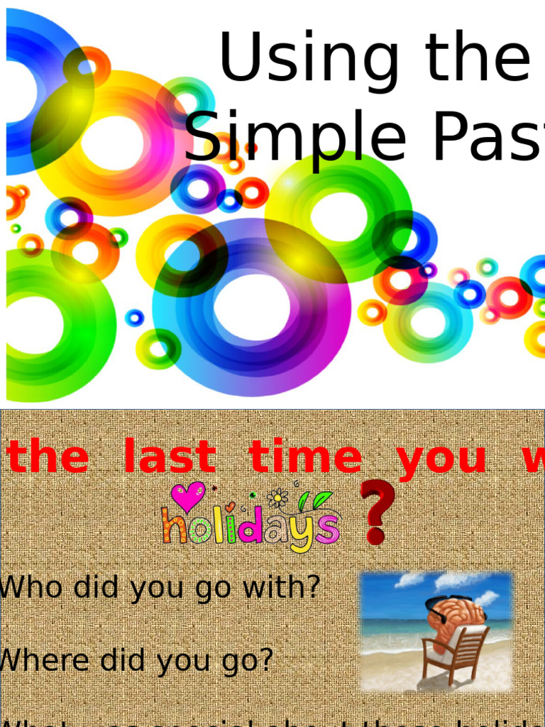 Simple Past Speaking Practice Conversation Topics Dialogs Icebreakers ...