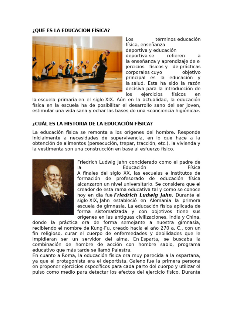 Definición de Educación Física | PDF | Educación Física