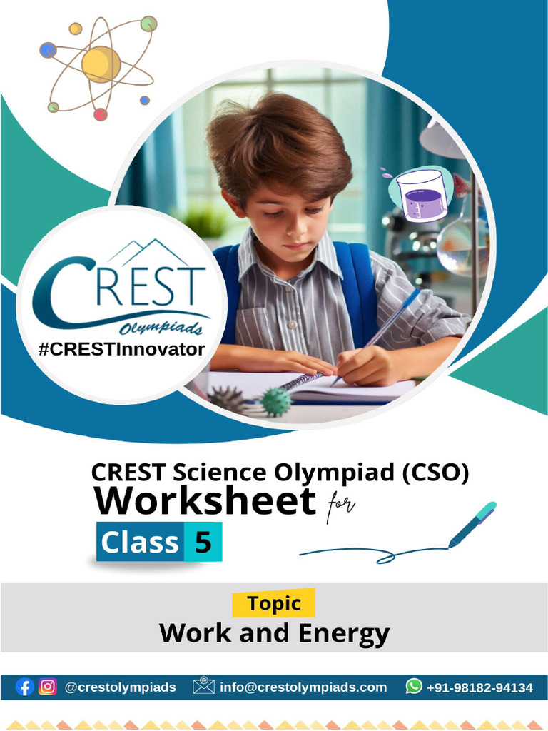 Class 5 Work and Energy Worksheet | PDF | Energy Development | Heat