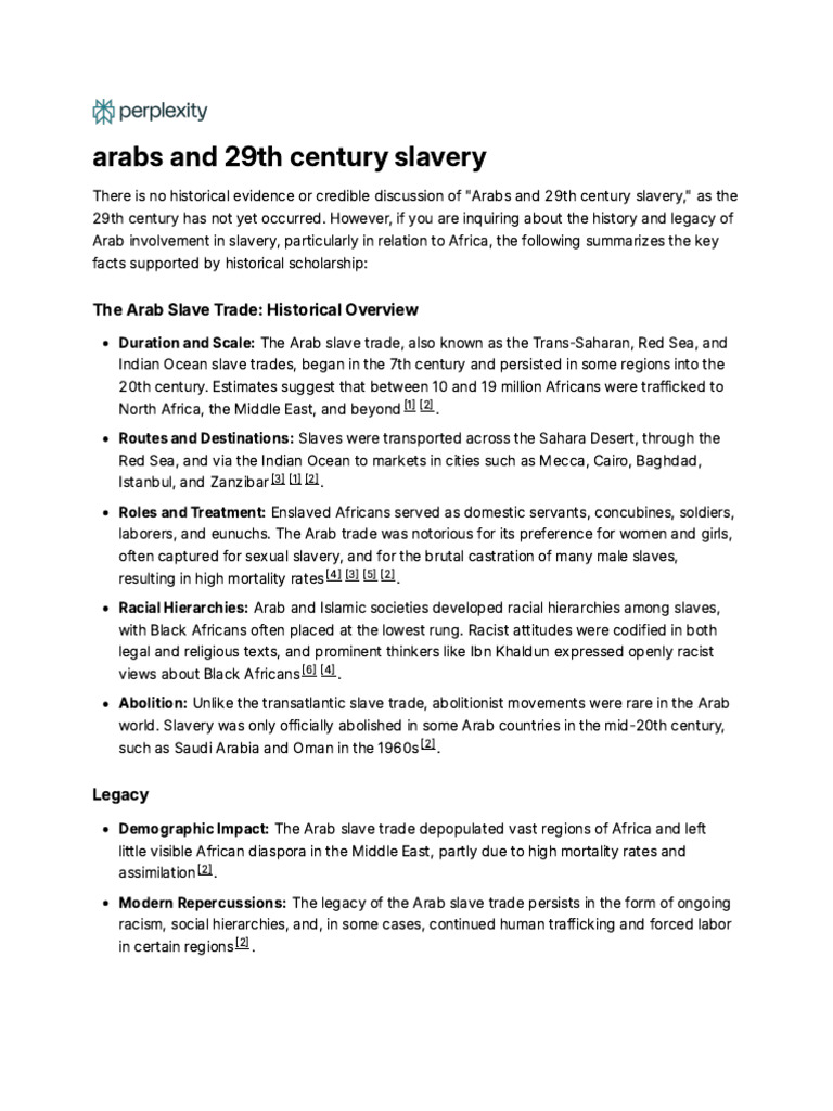 Arab Slave Trade: A Historical Overview | PDF | Slavery | Atlantic ...