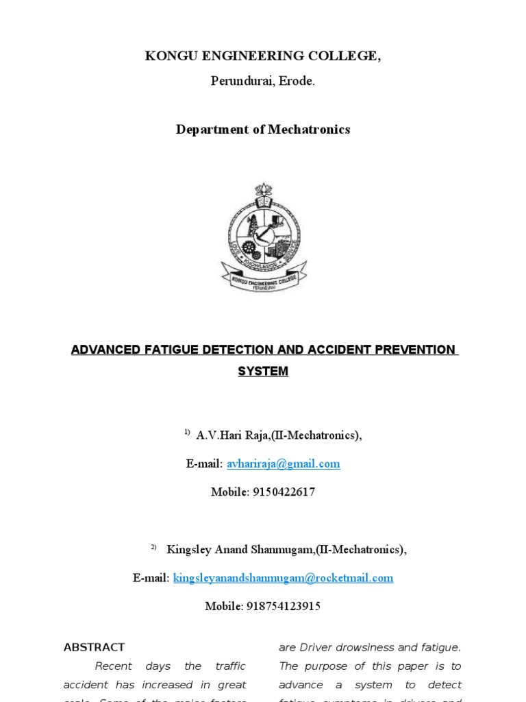 Advanced Driver Fatigue Detection System | PDF | Infrared | Eye
