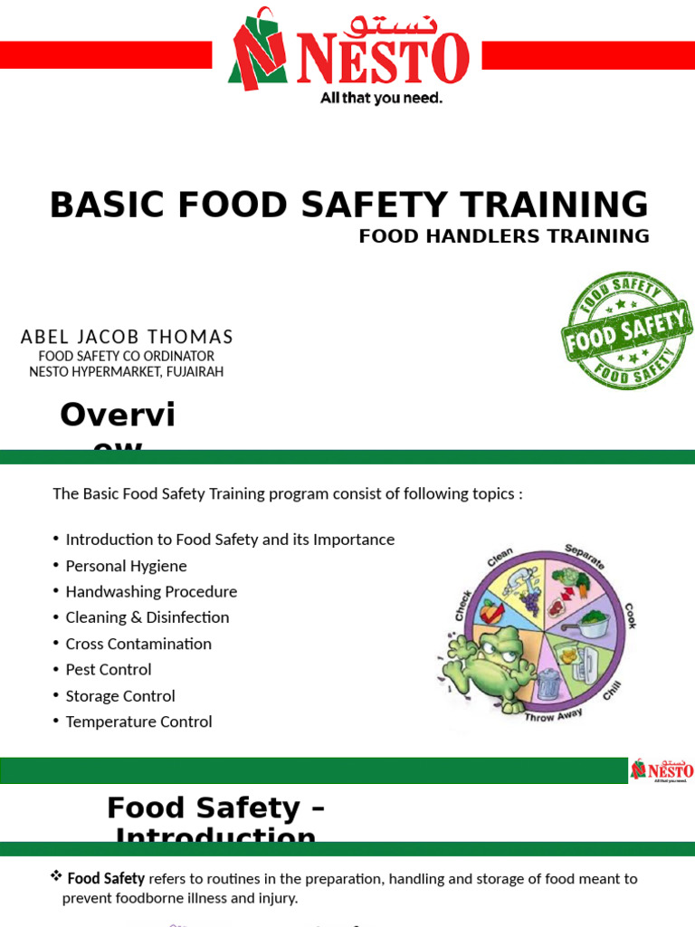 Basic Food Safety Training Overview | PDF | Food Safety | Hygiene