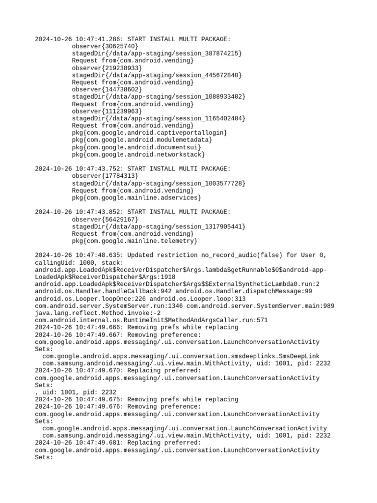 PM Debug Info | PDF | Android (Operating System) | Mobile Software