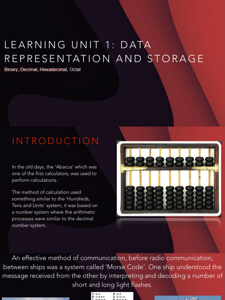 Learning Unit 1 - Data Representation | PDF | Integer (Computer Science) | Byte