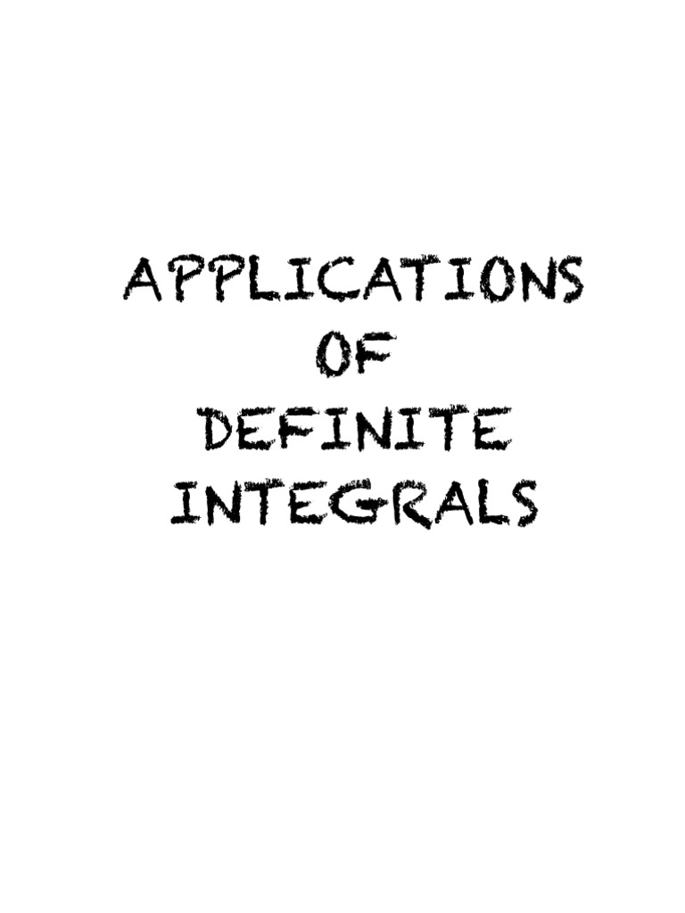 Applications of Definite Integrals | PDF | Sphere | Geometry