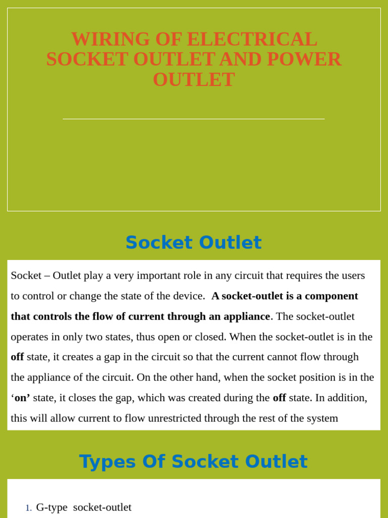 Electrical Socket Outlet Wiring Guide | PDF | Electrical Connector | Ac ...