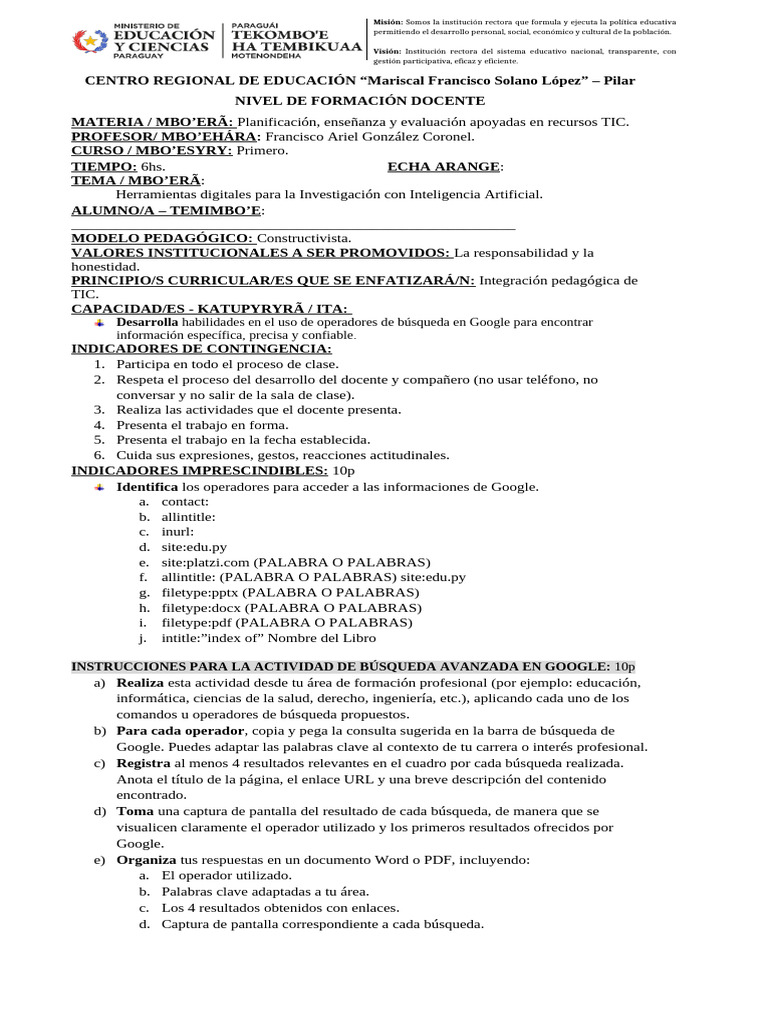 Actividad2 Tic | PDF | Maestros | Institución