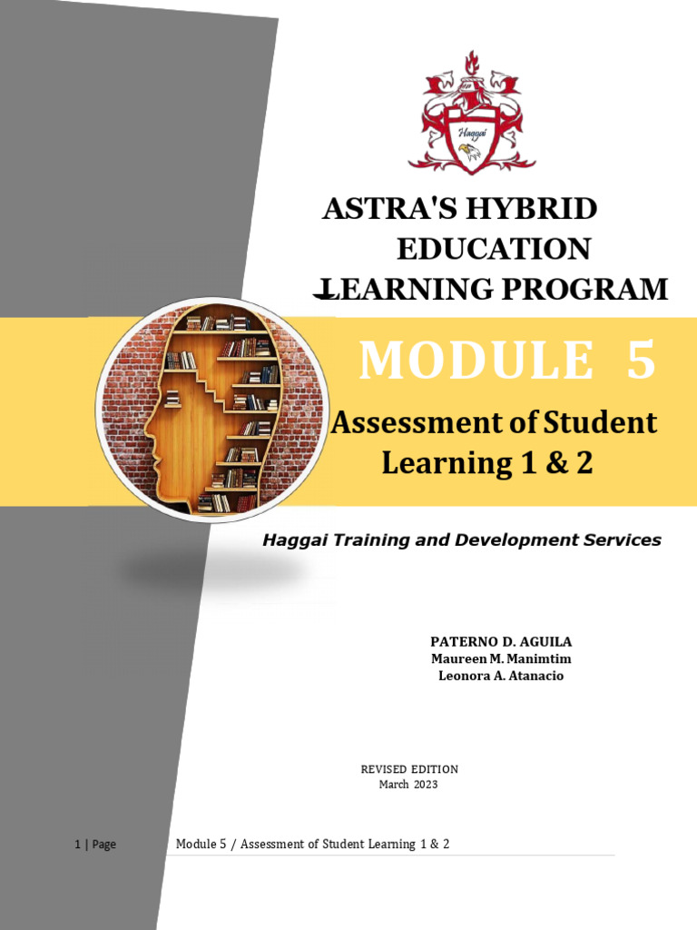 Module 5 - Assessment of Student Learning 1 & 2 | PDF | Educational ...
