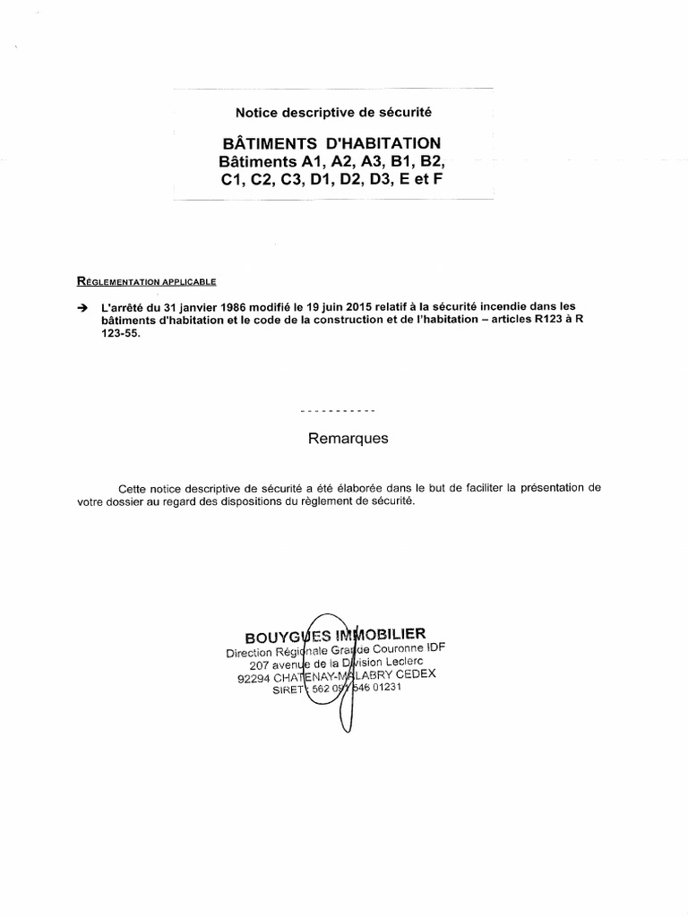 Annexe A.4 Notice Descriptive de Securite | PDF