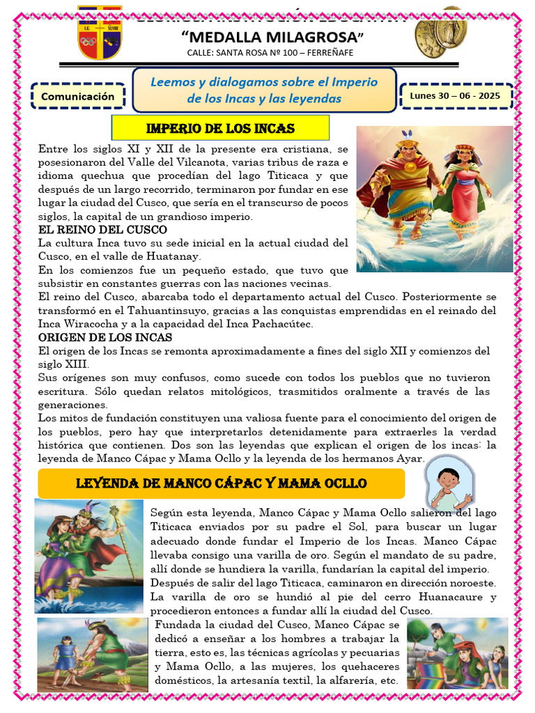 Orígenes y Leyendas del Imperio Inca | PDF | Imperio Inca