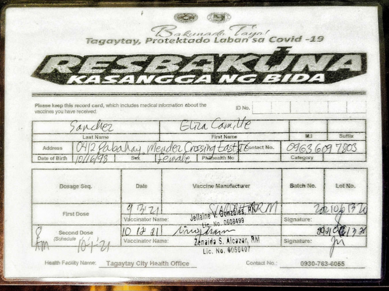 VAXX CARD | PDF