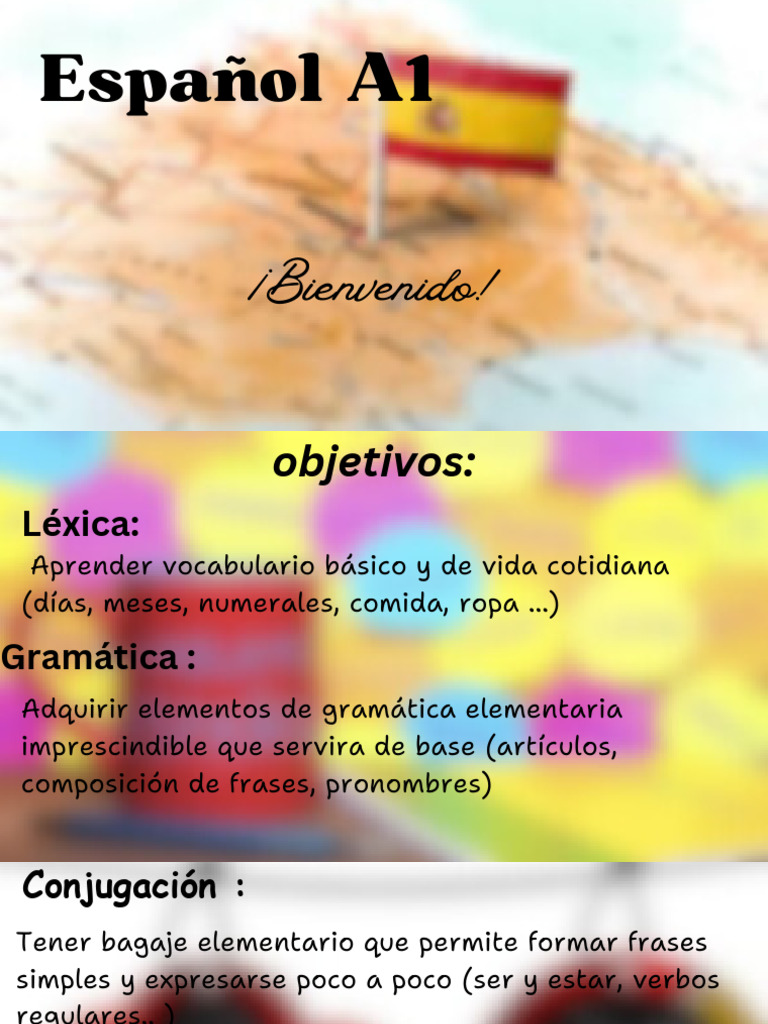 Curso de Español A1: Vocabulario y Gramática | PDF