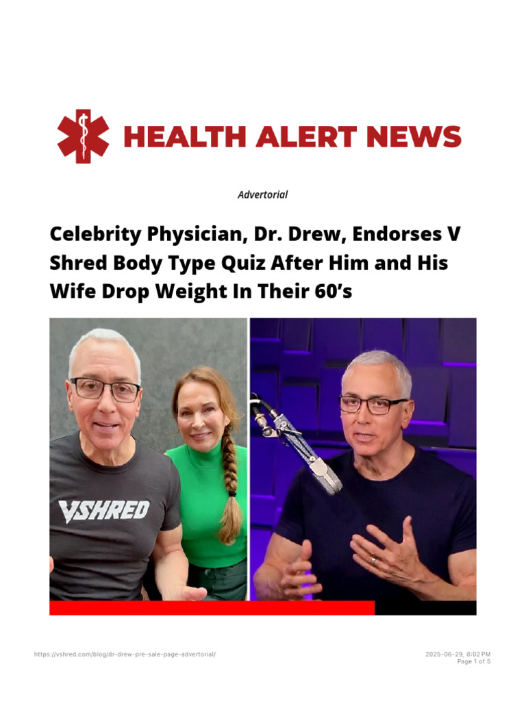 Dr. Drew Endorses V Shred Quiz | PDF