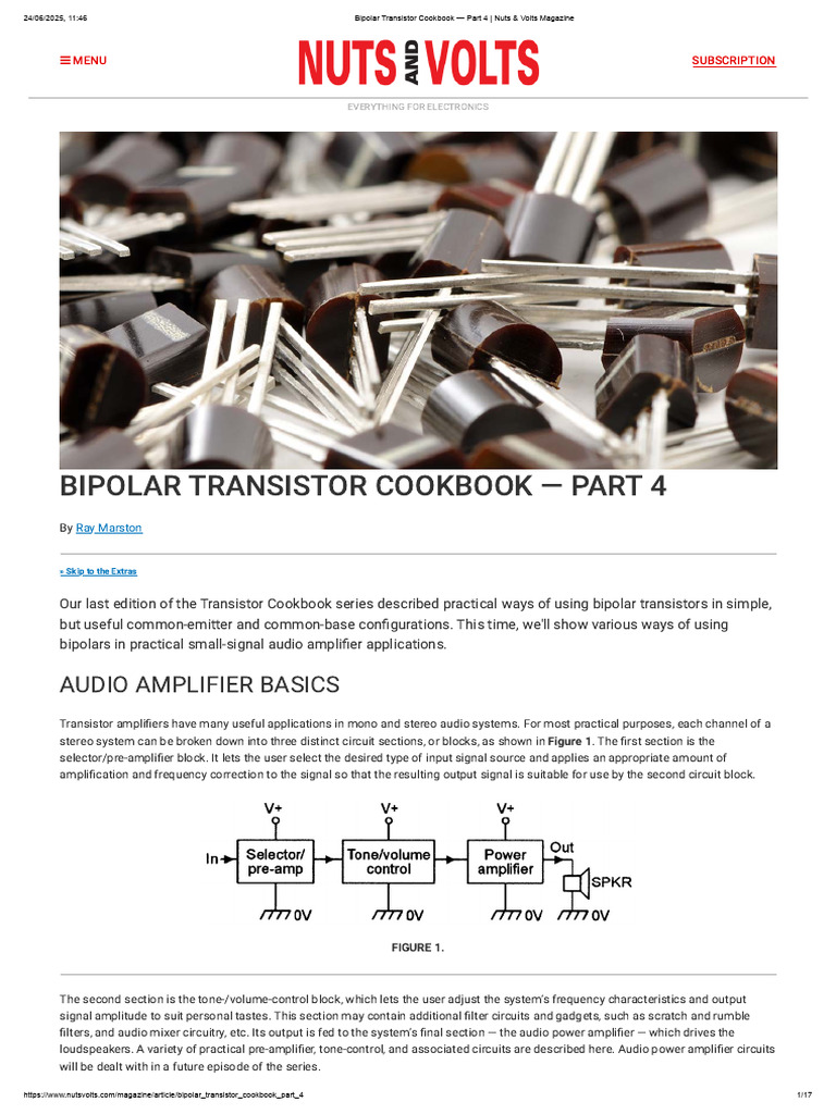 Bipolar Transistor Cookbook - Part 4 - Nuts & Volts Magazine | PDF ...