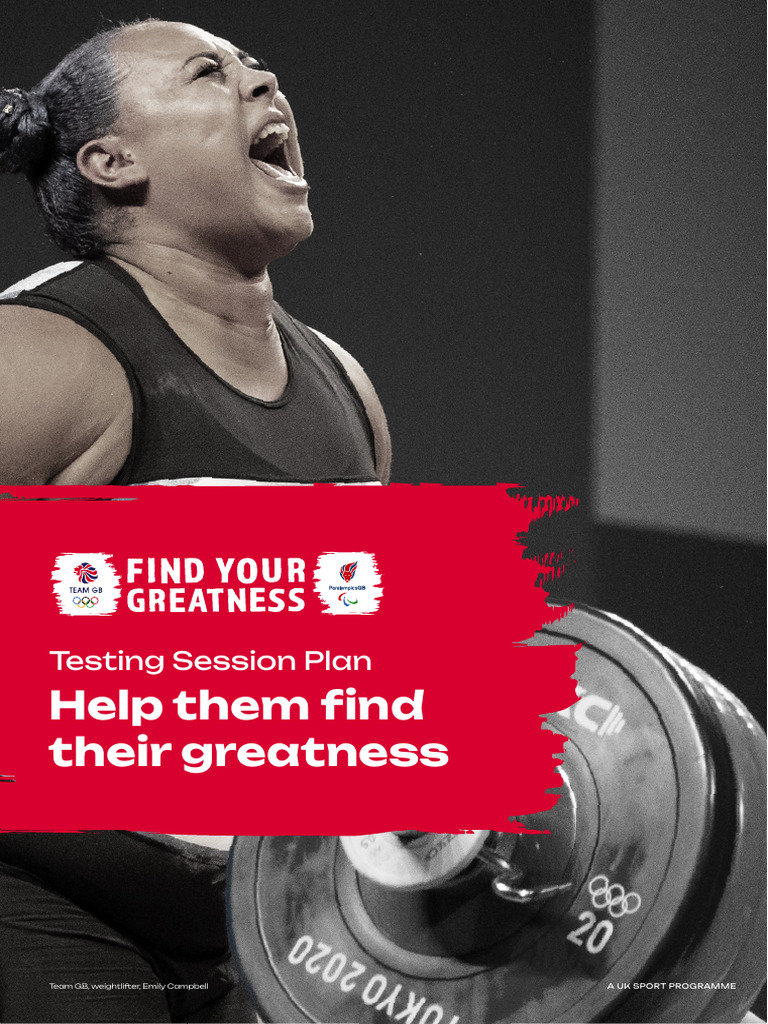 Find Your Greatness Session Plan | PDF | Track And Field | Sports