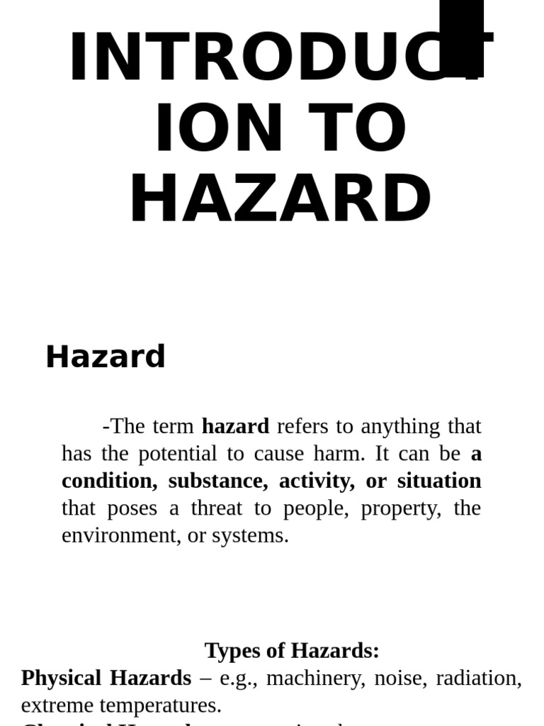 DRR Week 3 Introduction To Hazard | PDF