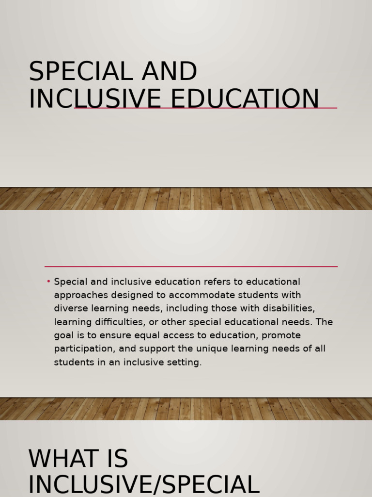 Ripdos Perez Ppt. Special and Inclusive Education | PDF | Special Education | Inclusion (Education)