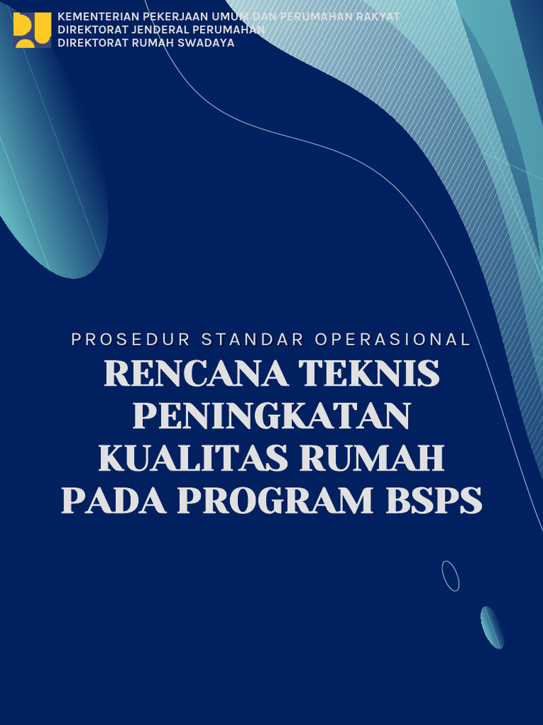 Prosedur Standar Operasional Rencana Teknis Bsps 2023 | PDF